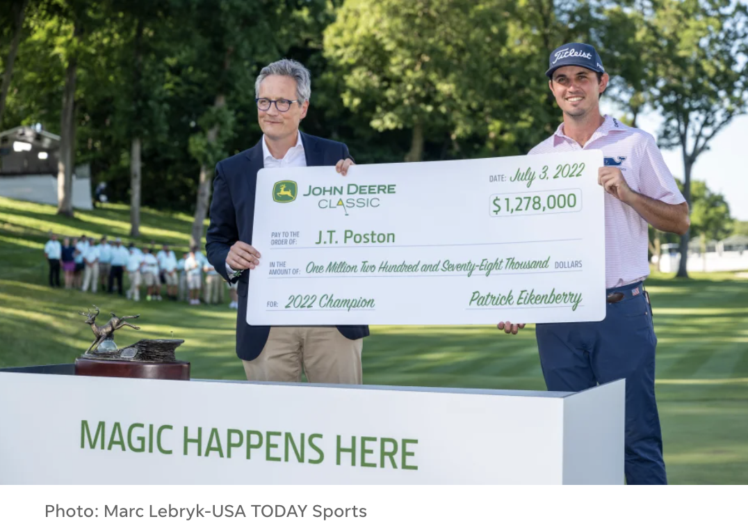 PAYDAY! Prize Money Payouts from the 2022 John Deere Classic | Balls ...