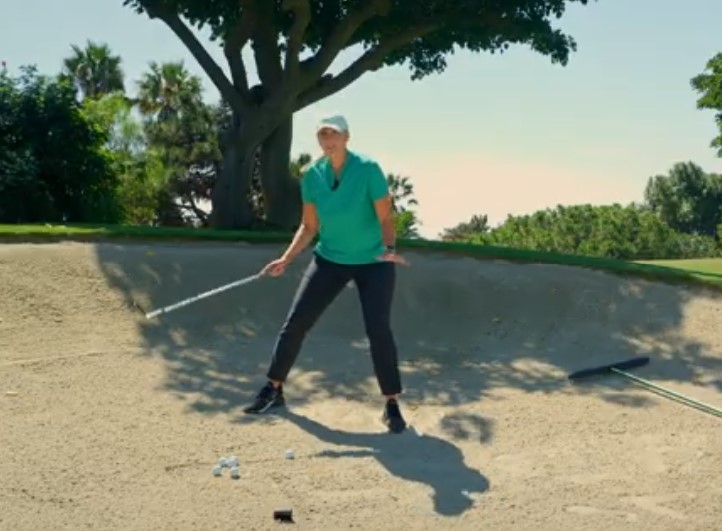 PGA Coach Jackie Riegle Shares Her Tips to Hit Solid Downhill Bunker ...
